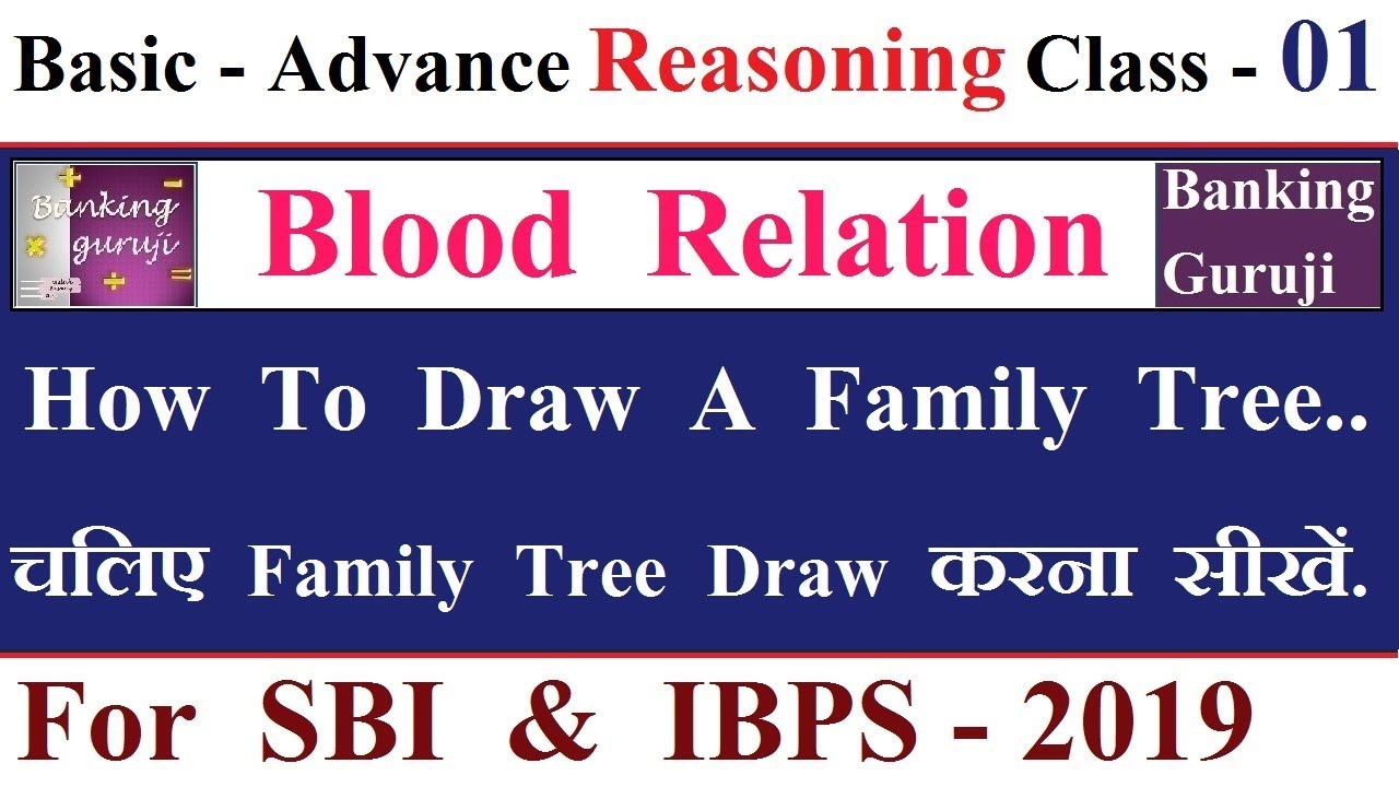 Blood Relation How to Draw a Family Tree // Reasoning Class 1// Basic ...