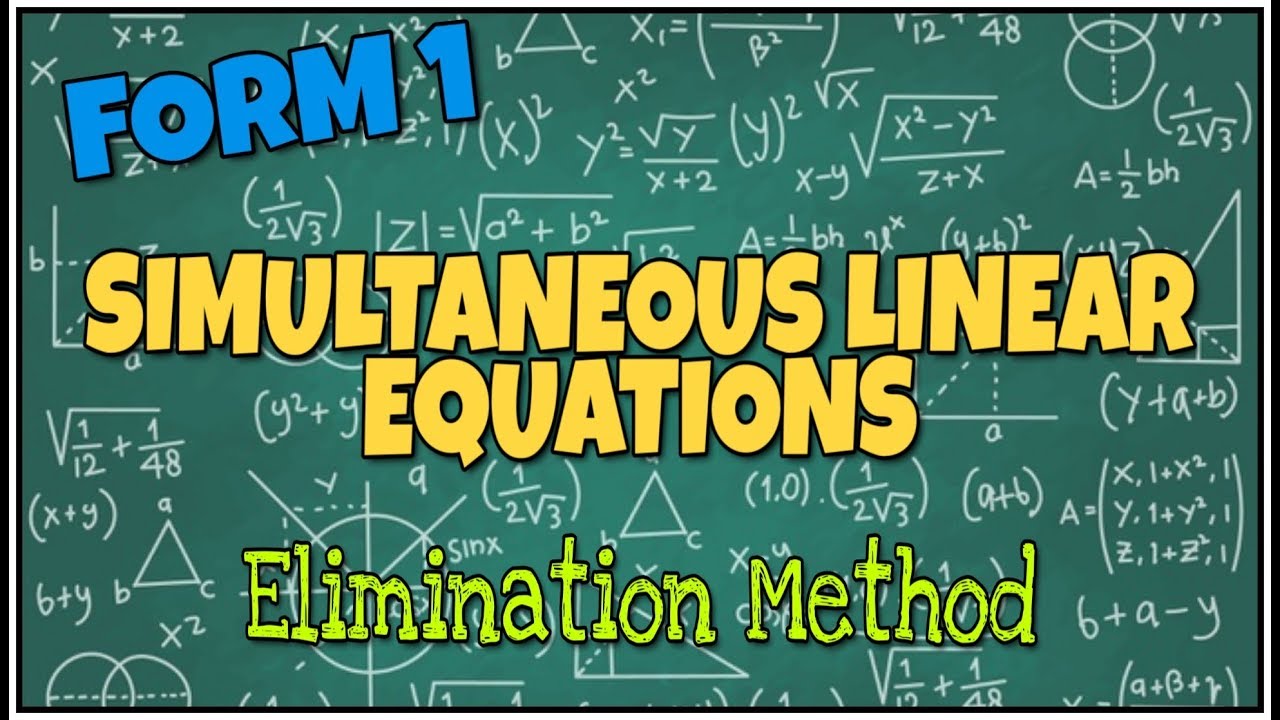 Simultaneous Linear Equations Using Elimination Method with Subtitle simultaneous-linear-equations-using-elimination-method-with-subtitle