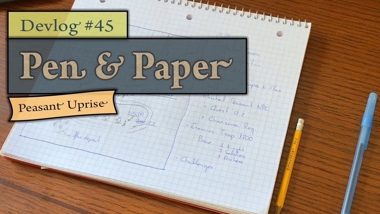 Indie Game Devlog 45 ~ Pen And Paper Youtube