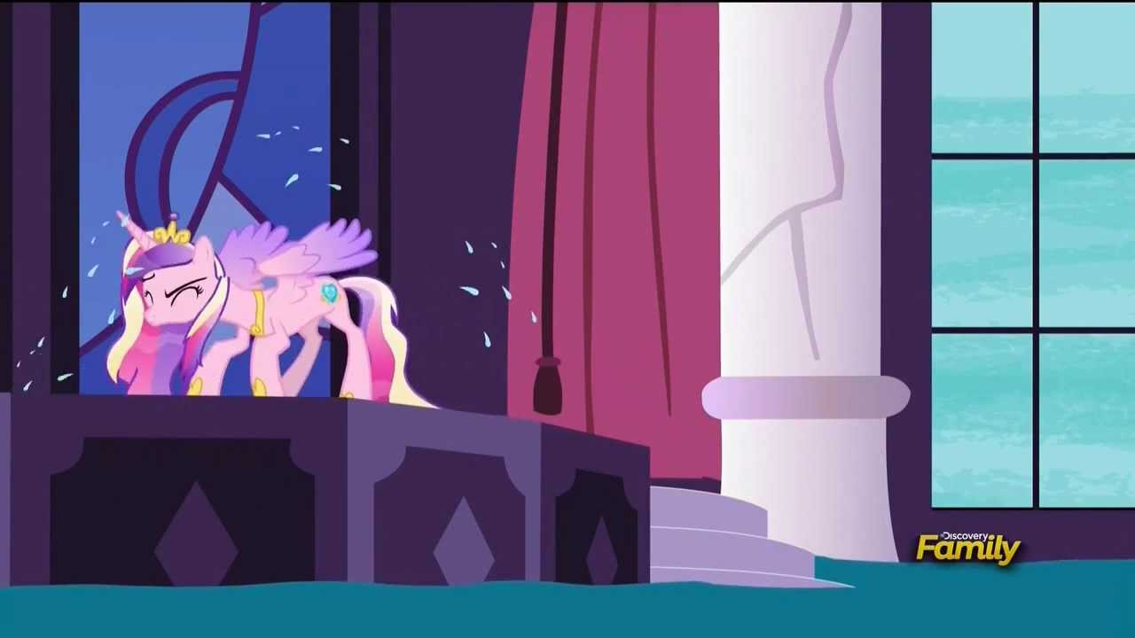 Princess Cadance getting water out of her mane - YouTube
