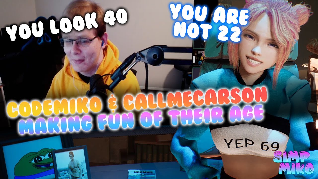 CodeMiko and CallMeCarson making Fun of their Age | SimpMiko - YouTube
