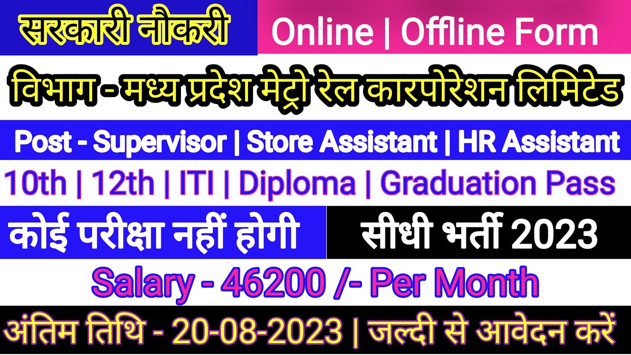 government jobs 2023| latest govt jobs 2023| govt job Vacancy 2023 ...