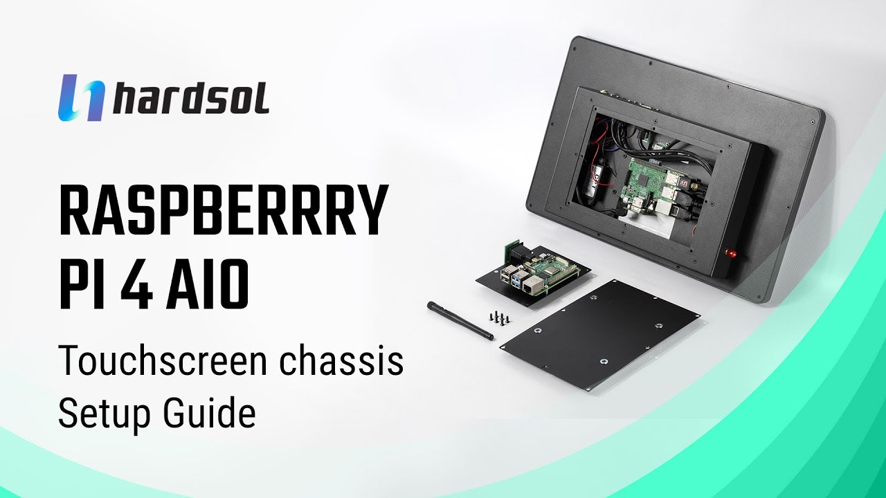 Raspberry Pi 4 LCD 15.6" touchscreen chassis - setup guide - YouTube