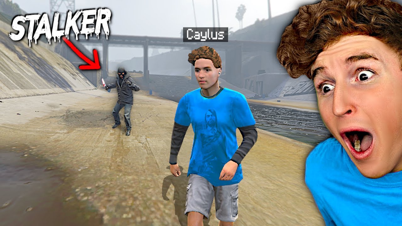 I FOUGHT MY CREEPY STALKER In GTA 5.. (TERRIFYING) - YouTube