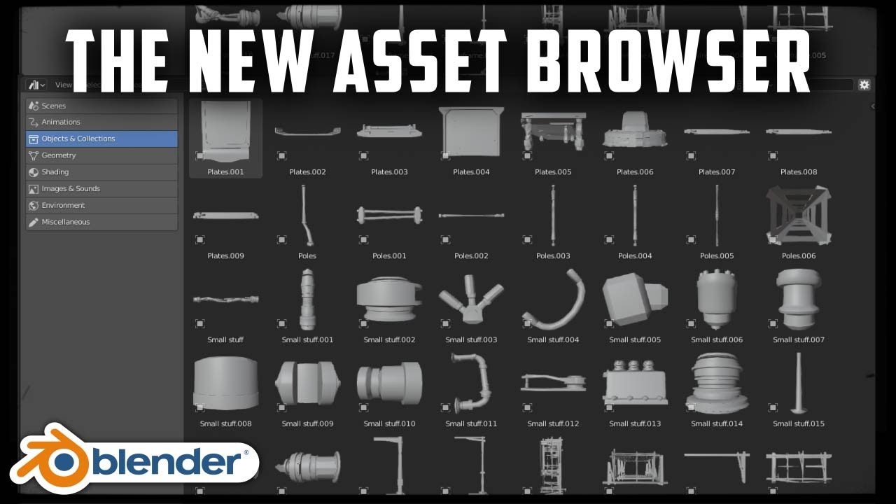 A quickie tut on using the new ASSET BROWSER in Blender (its too good ...