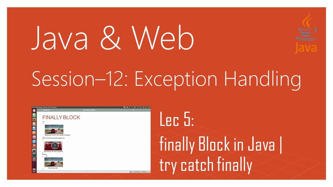 Exception Handling in Java | #5 | finally Block in Java | try catch ...