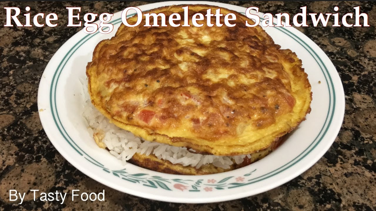 Epic food Rice Eggs Omelette Sandwich - YouTube