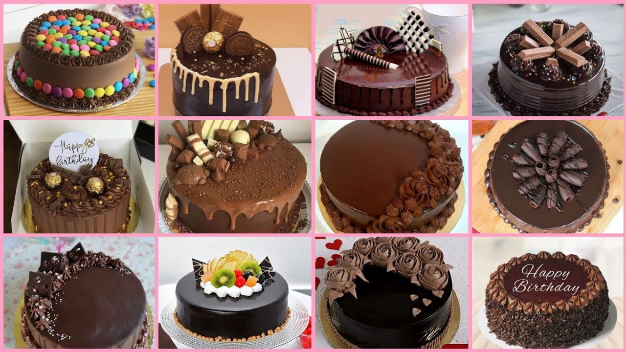 ROUND SHAPED CHOCOLATE CAKE DESIGN || Amazing Chocolate Cake Decorating ...