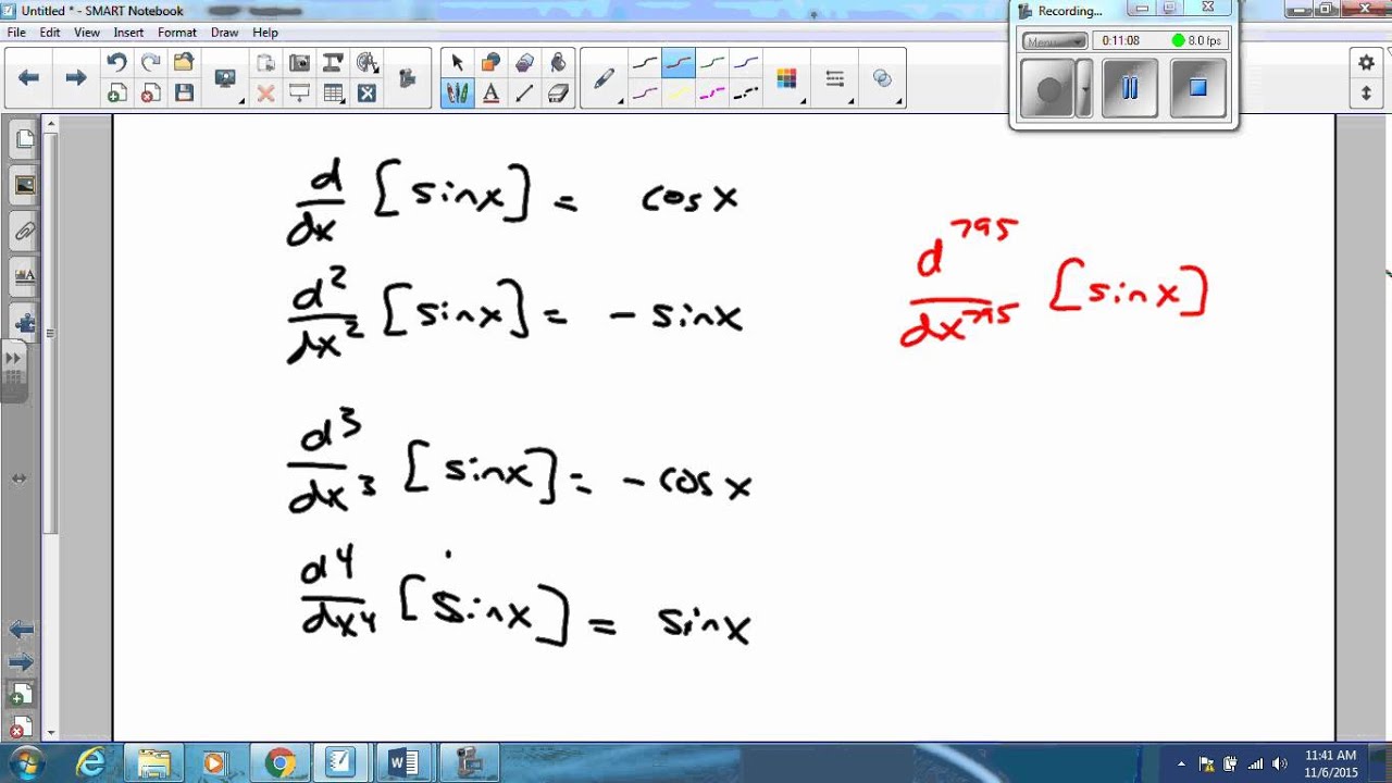 Nov 6 Trig Derivs 2 - YouTube