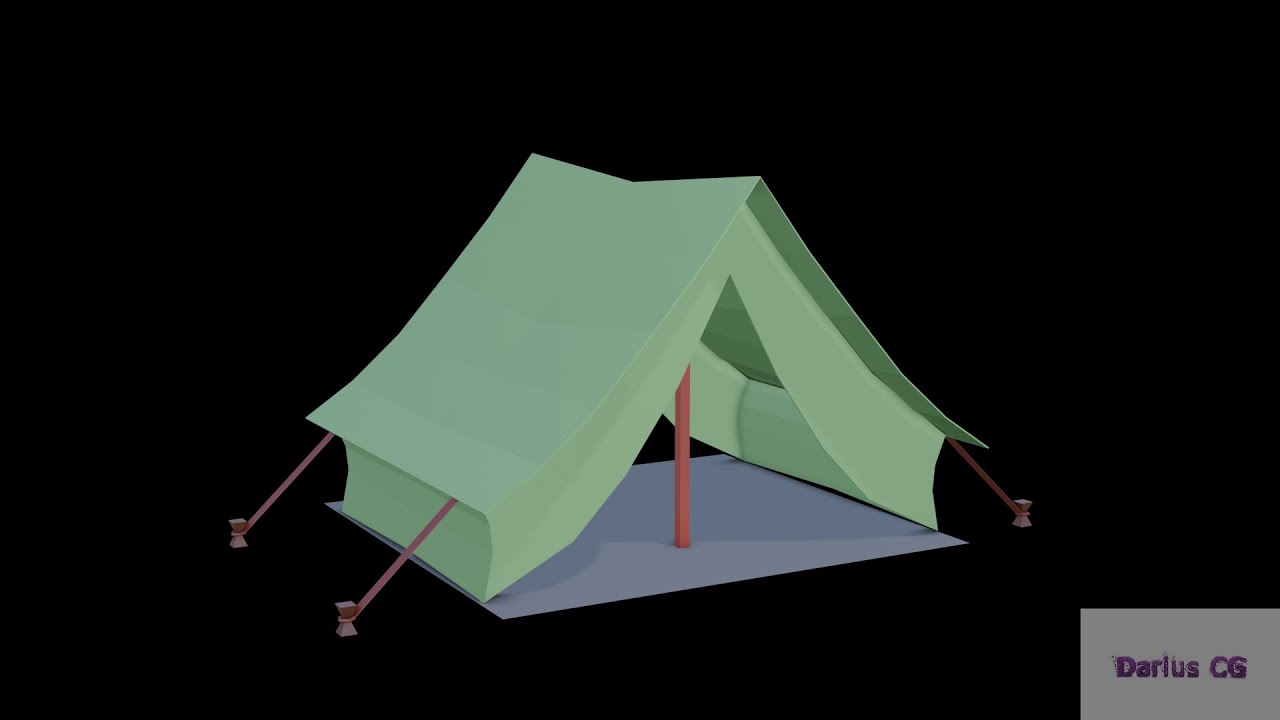 Blender Low Poly Tent | Blender Low Poly Camping - YouTube