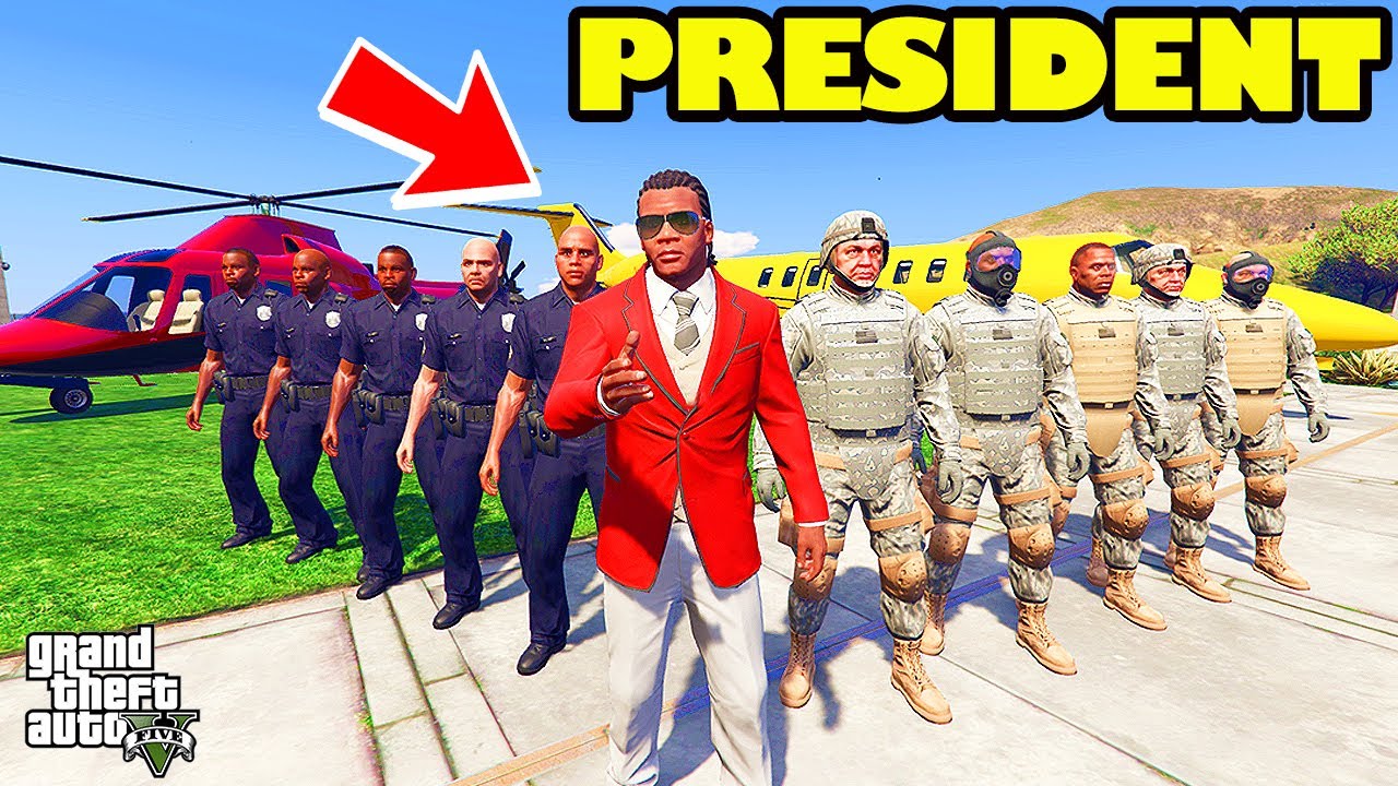 Franklin First Day As A PRESIDENT in GTA 5 | SHINCHAN and CHOP - YouTube