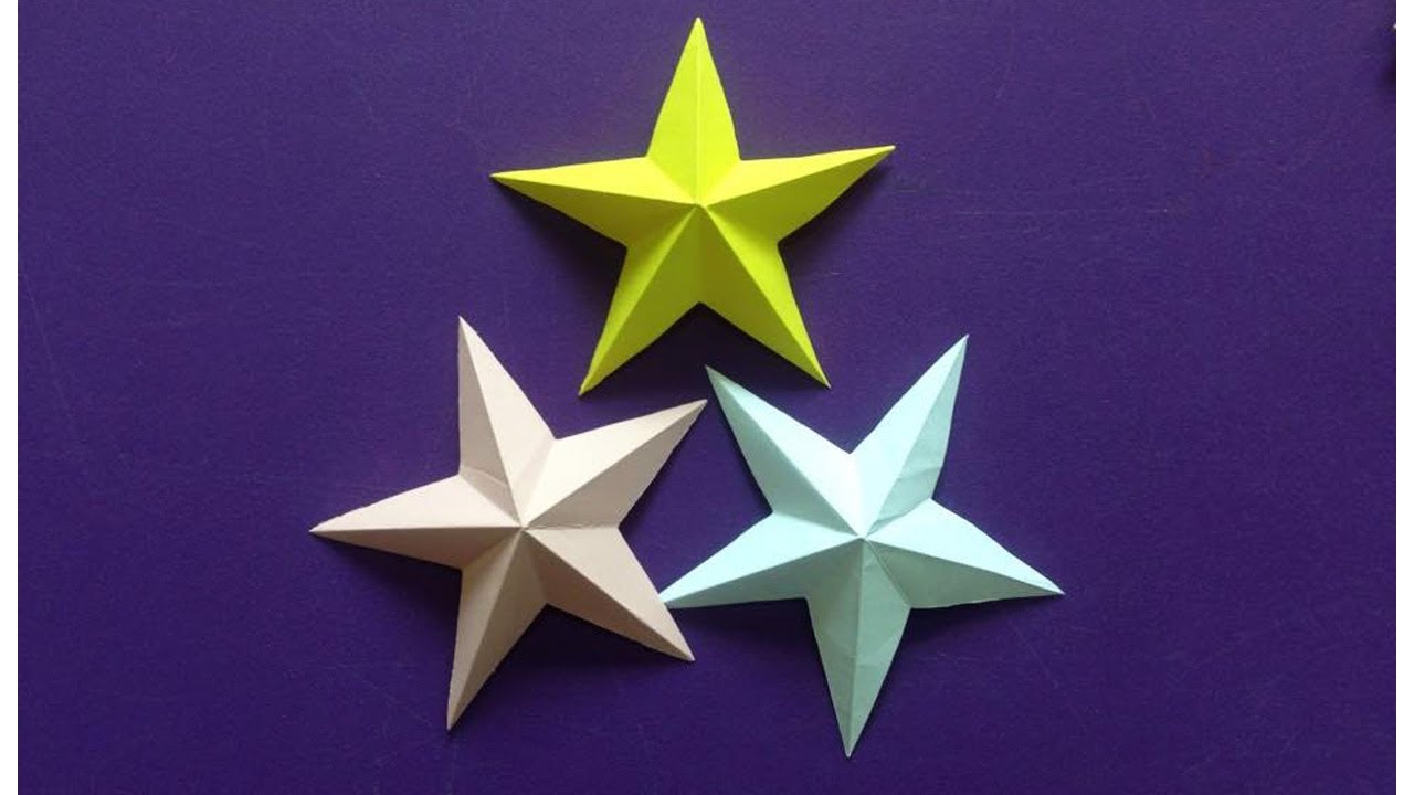 How To Make 3d Origami Stars Step By Step