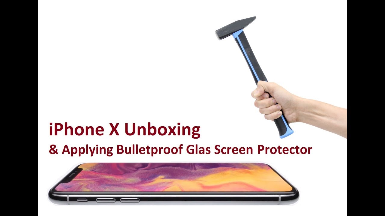 iPhone X Unboxing & Bulletproof Glas Screen Protector 📱Panzerglas - YouTube