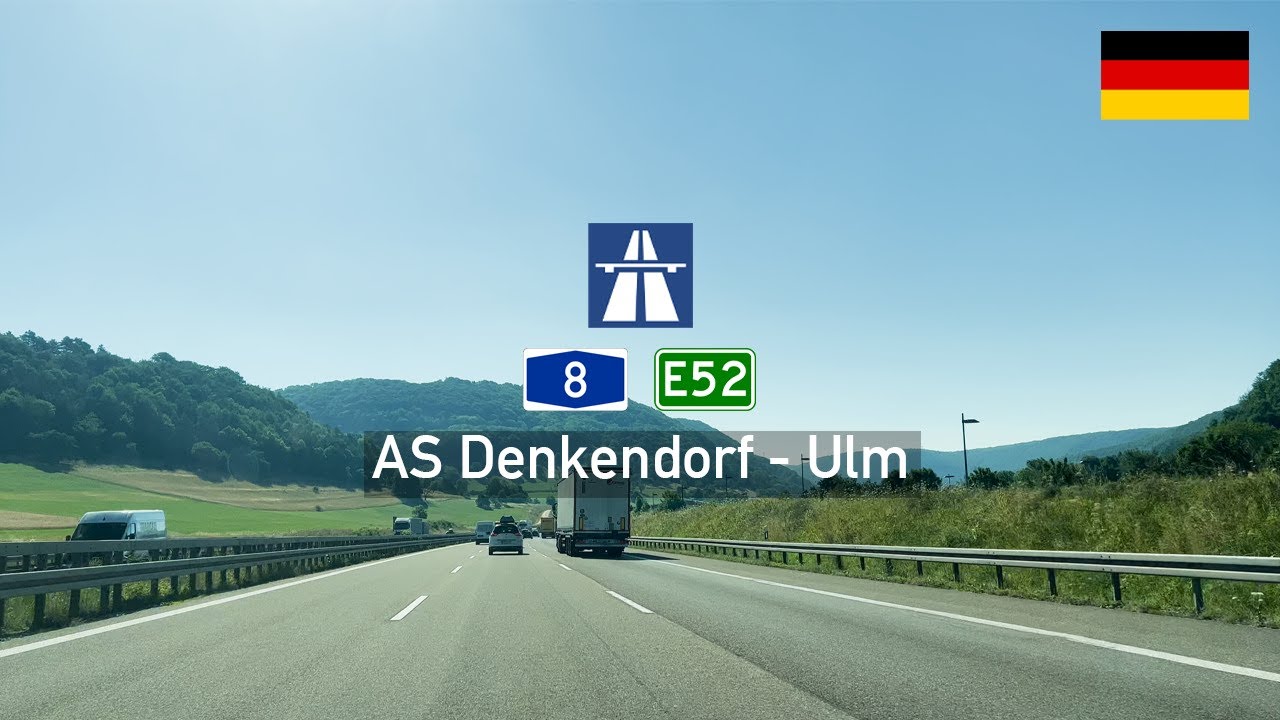 [4KHDR] Driving in Germany: Autobahn A8 E52 from AS Esslingen am Neckar ...