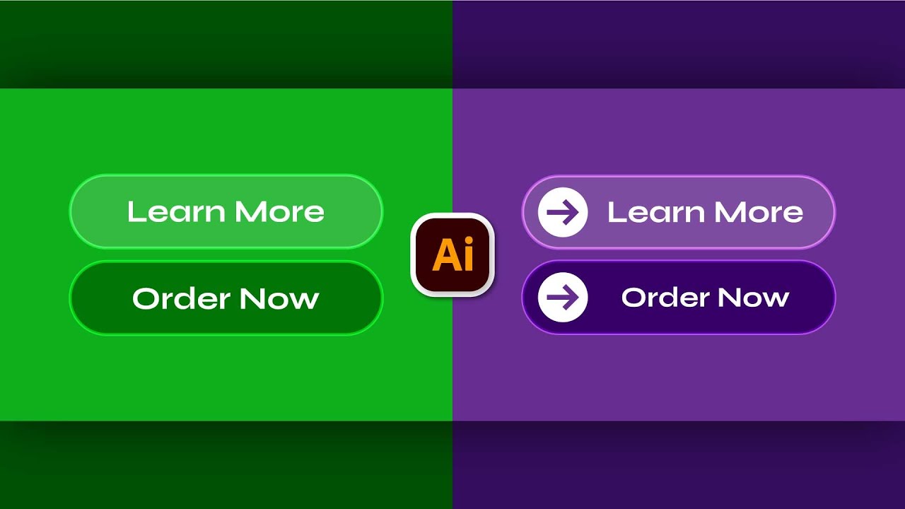 Make Buttons Like a PRO in Adobe Illustrator! - YouTube