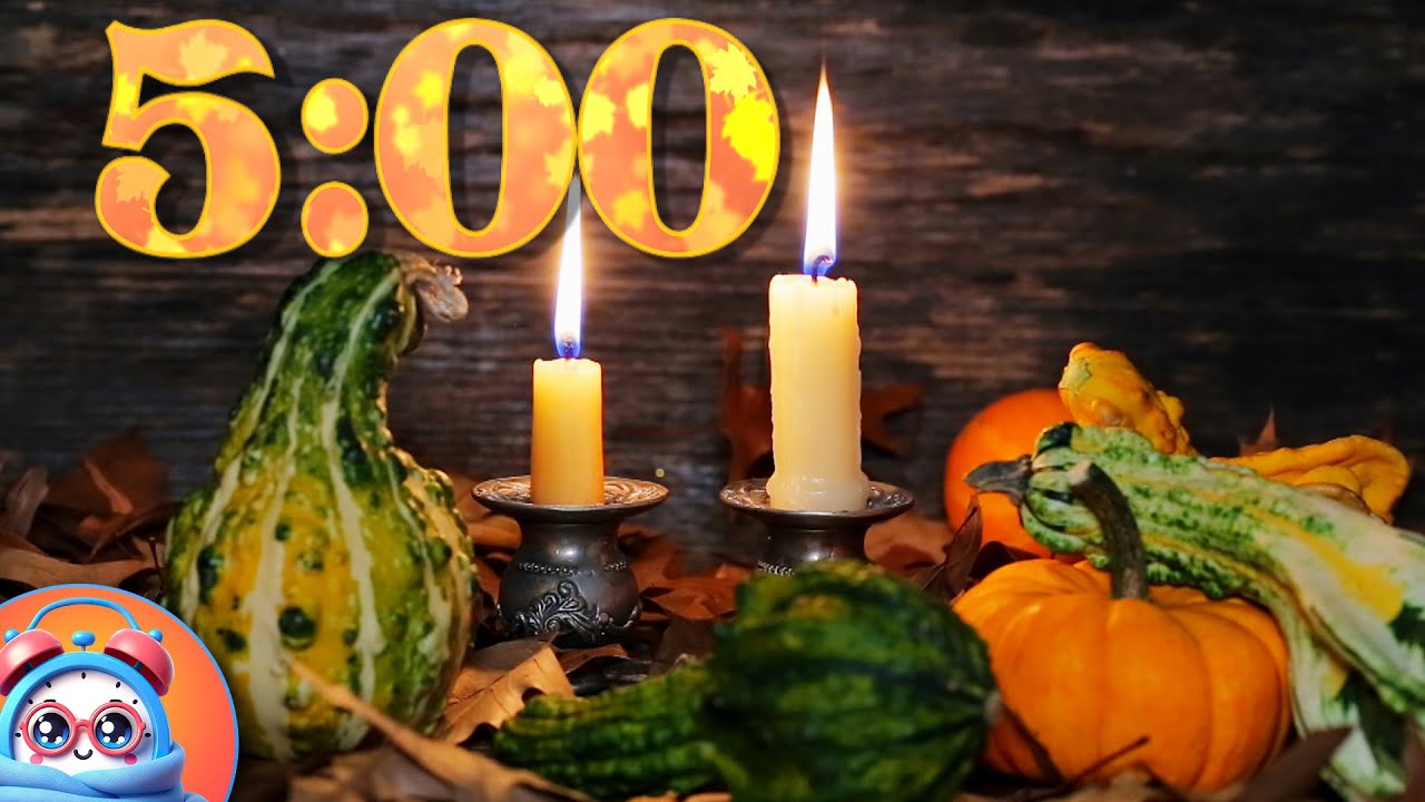 5 Minute Autumn Countdown Timer with peace Music and surprise ending - YouTube