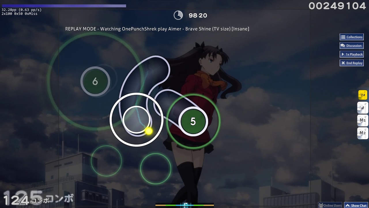 osu! Fate Stay Night | Brave Shine | Insane 98.13% - YouTube