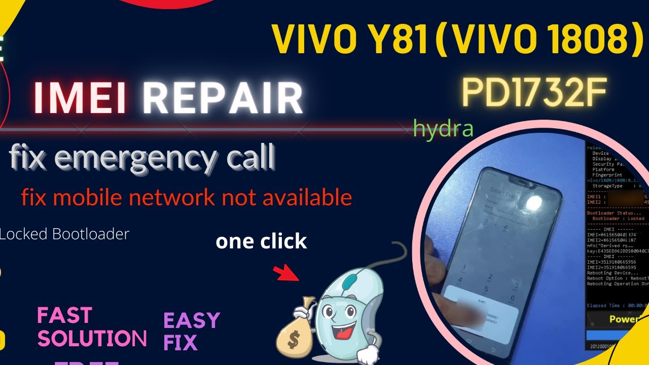 Vivo y81D imei repair - vivo 1808 - vivo y81 - PD1732F imei repair ...