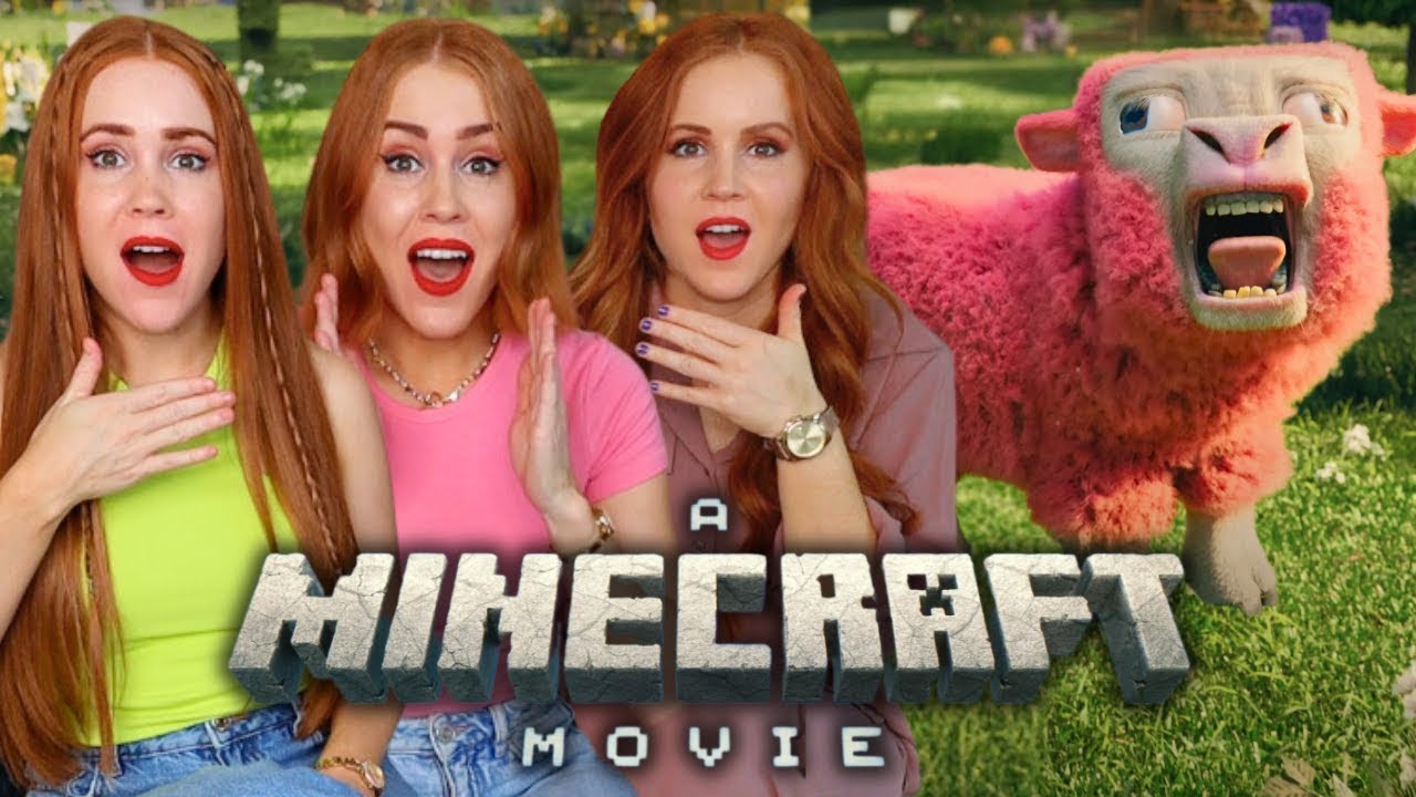 Triplets React to the Minecraft Movie Trailer 🎮 | First Look at Steve ...