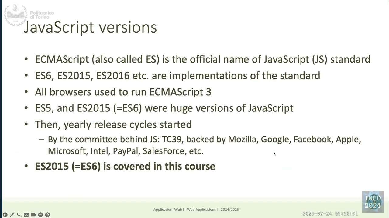 WA1-2025-L01b: Introduction to JavaScript - YouTube