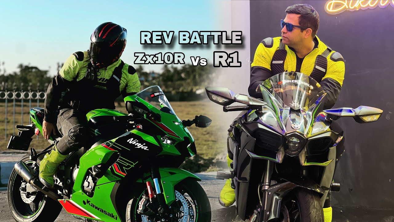 Finally H2 AANE wali he 😱 | Kawasaki 10 R Vs Yamaha R1 REVV BATTLE 🥵 ...