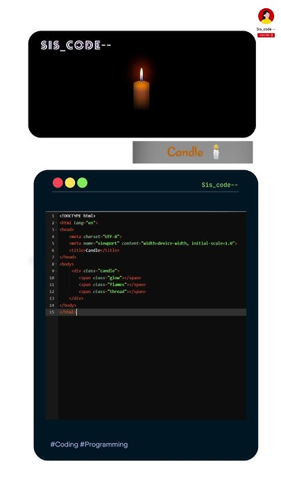 Candle Light 🕯️ Using Html And Css 💥🔥 Coding Webdesign Html Webdevelopment Csscoding Css