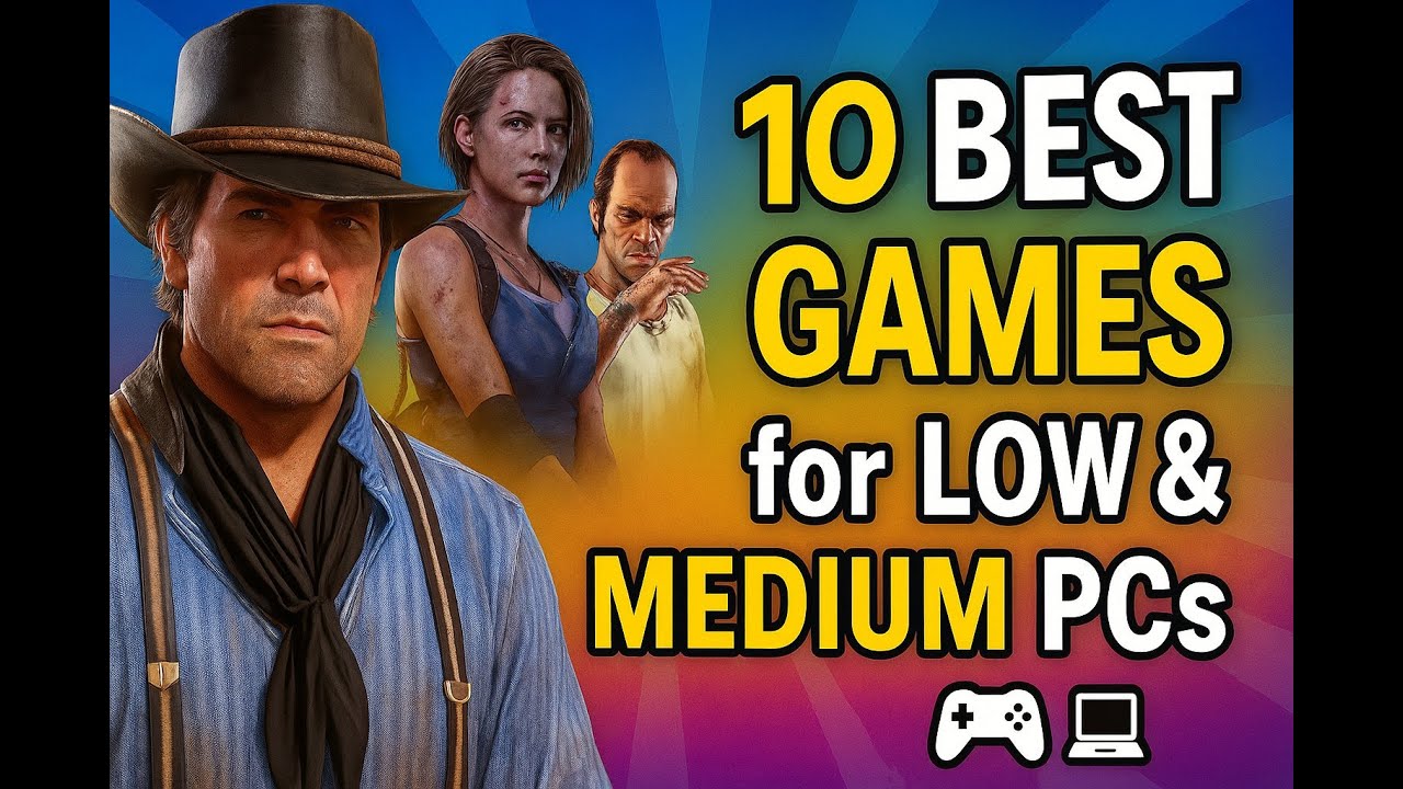 "Top 10 PC Games for Low & Medium Specs | 8GB RAM + 4GB GPU 🎮🔥" - YouTube