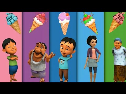 KELUARGA UPIN IPIN MENCARI ES KRIM, MAIL, UNCLE MUTU, FIZI, KAK DEVI ...