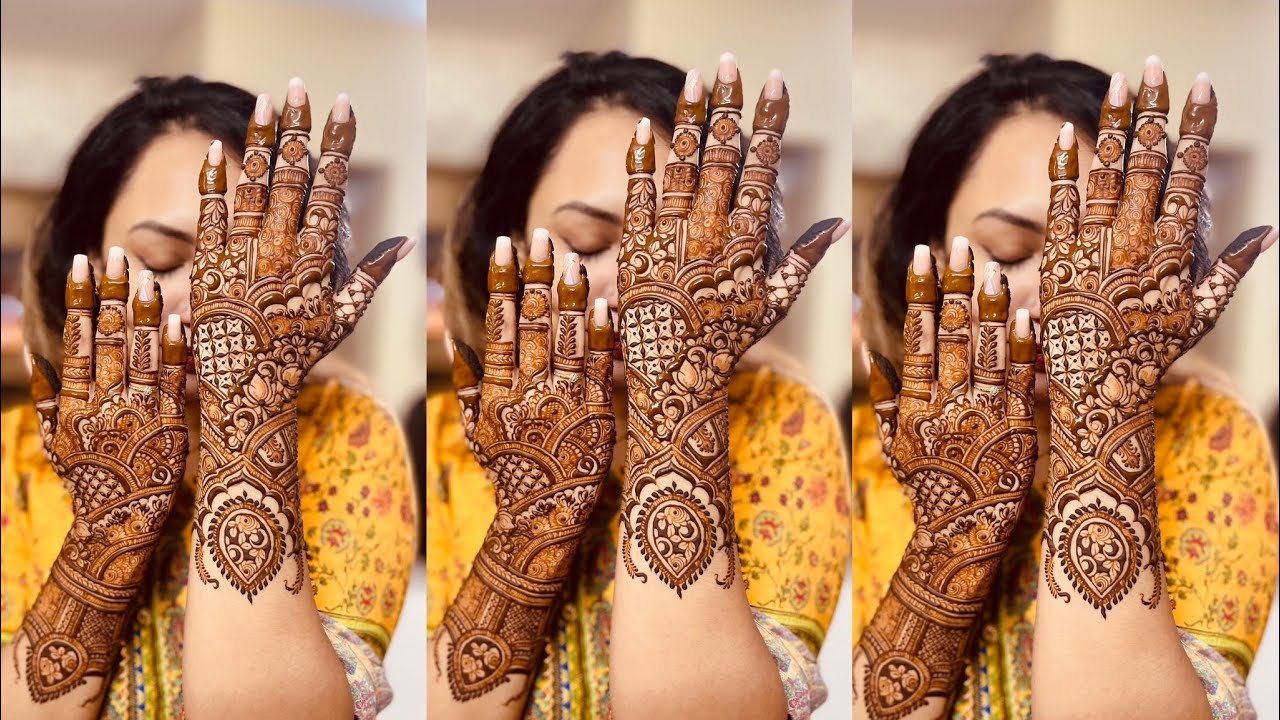 Latest Stylish Bridal Trendy Henna Tutorial | Mehedi By Nowrin - YouTube