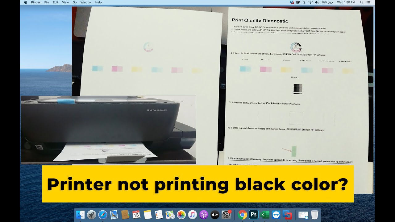 Why The Printer Is Not Printing Black Color HP Ink Tank Wireless 410