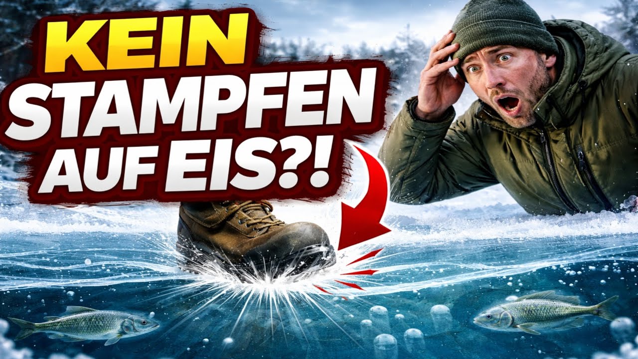 SCHLUSS MIT STAMPFEN! Fische hören dich auf 20 Meter durchs Eis – und ...