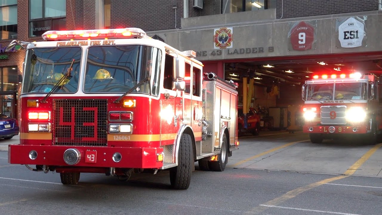 PFD Engine 43 & Ladder 9 Responding - YouTube
