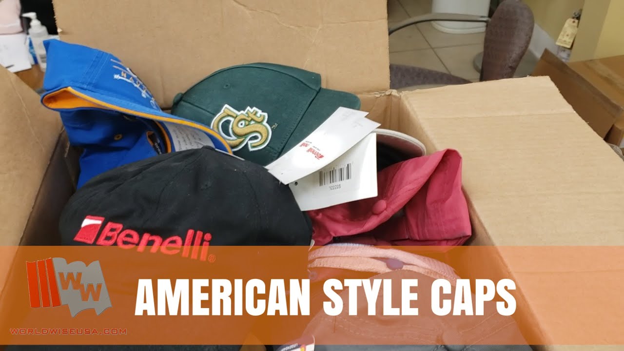 American Style Caps - Container Load Stock Lot - YouTube