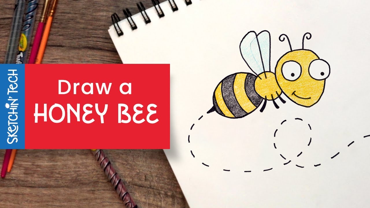 Sketchin’ Tech | Learn to Draw a Honey Bee - YouTube