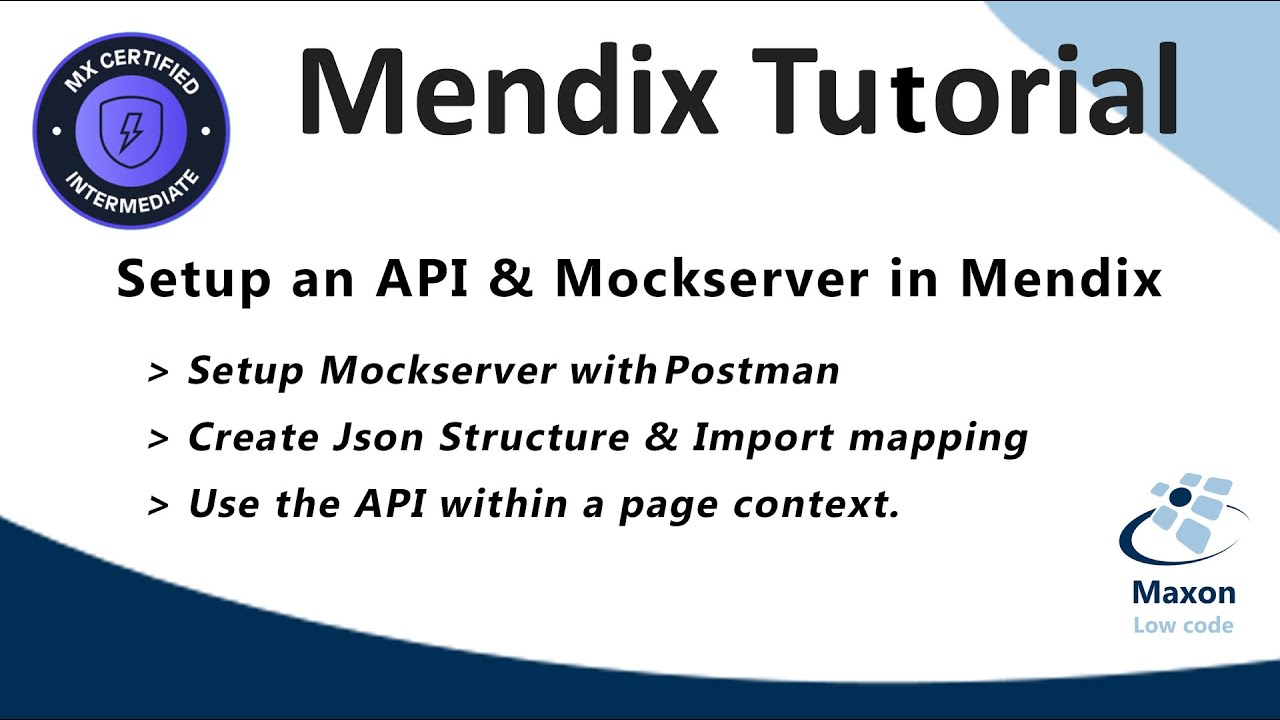 Setup a Mockserver and API in Mendix - YouTube