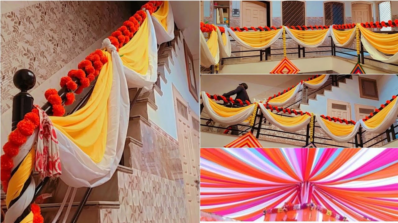 चुन्नी डेकोरेशन || चुन्नी से डेकोरेशन कैसे करें || Chunni Decoration ...