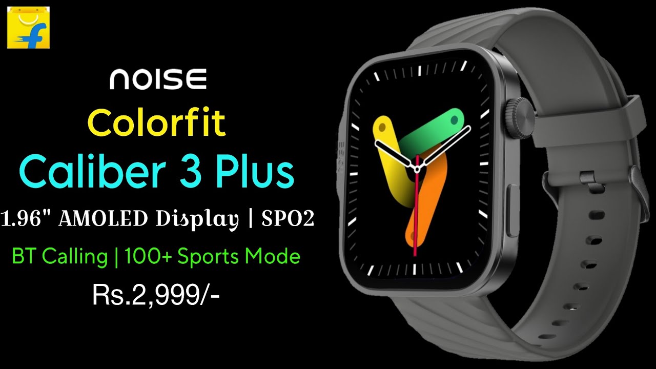 Noise Colorfit Caliber 3 Plus Smartwatch | 1.96" AMOLED | BT Calling ...
