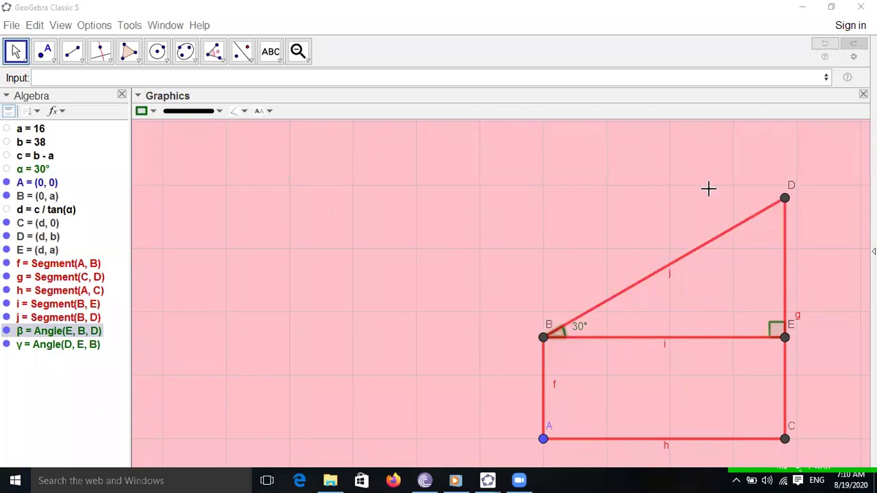2nd part of Height & Distance in Geogebra by Ganesh raj Sapkota - YouTube
