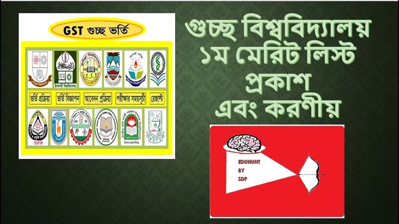GST 1st merit list published and next steps । গুচ্ছ ভর্তি ২০২৩ ১ম মেধা ...