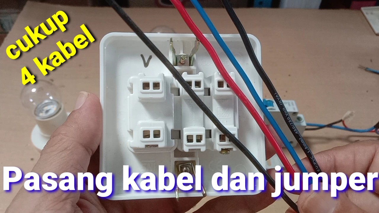 CARA Pasang Kabel Saklar ganda dan Stopkontak #Tutorial Listrik. - YouTube