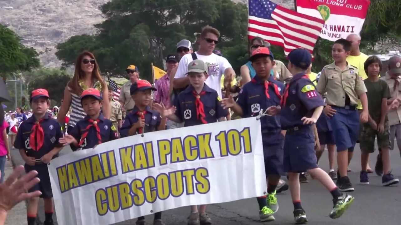 Hawaii Kai Holiday Parade 2012 - Cub Scouts & Boy Scouts - YouTube