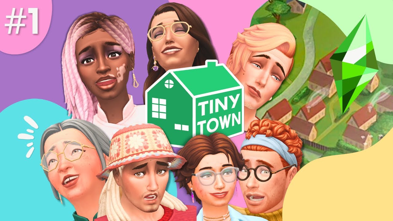 The Sims 4 Tiny Town Challenge #1 💙 - YouTube