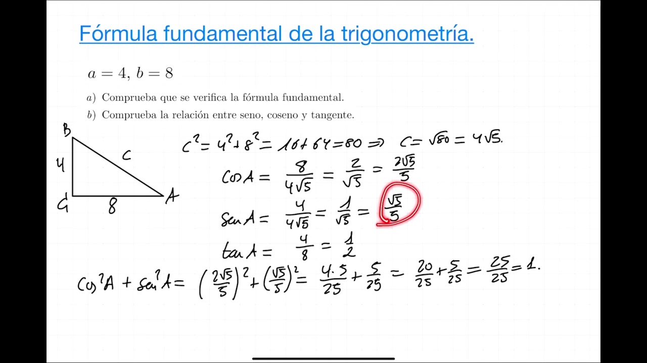 Trigonometría #5: Fórmula fundamental de la trigonometría - YouTube