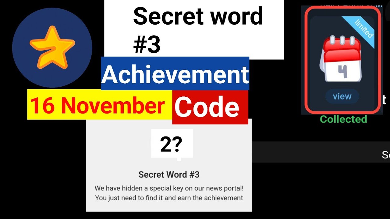 Major Secret word #3 Code |Major New Update | major Achievement ...
