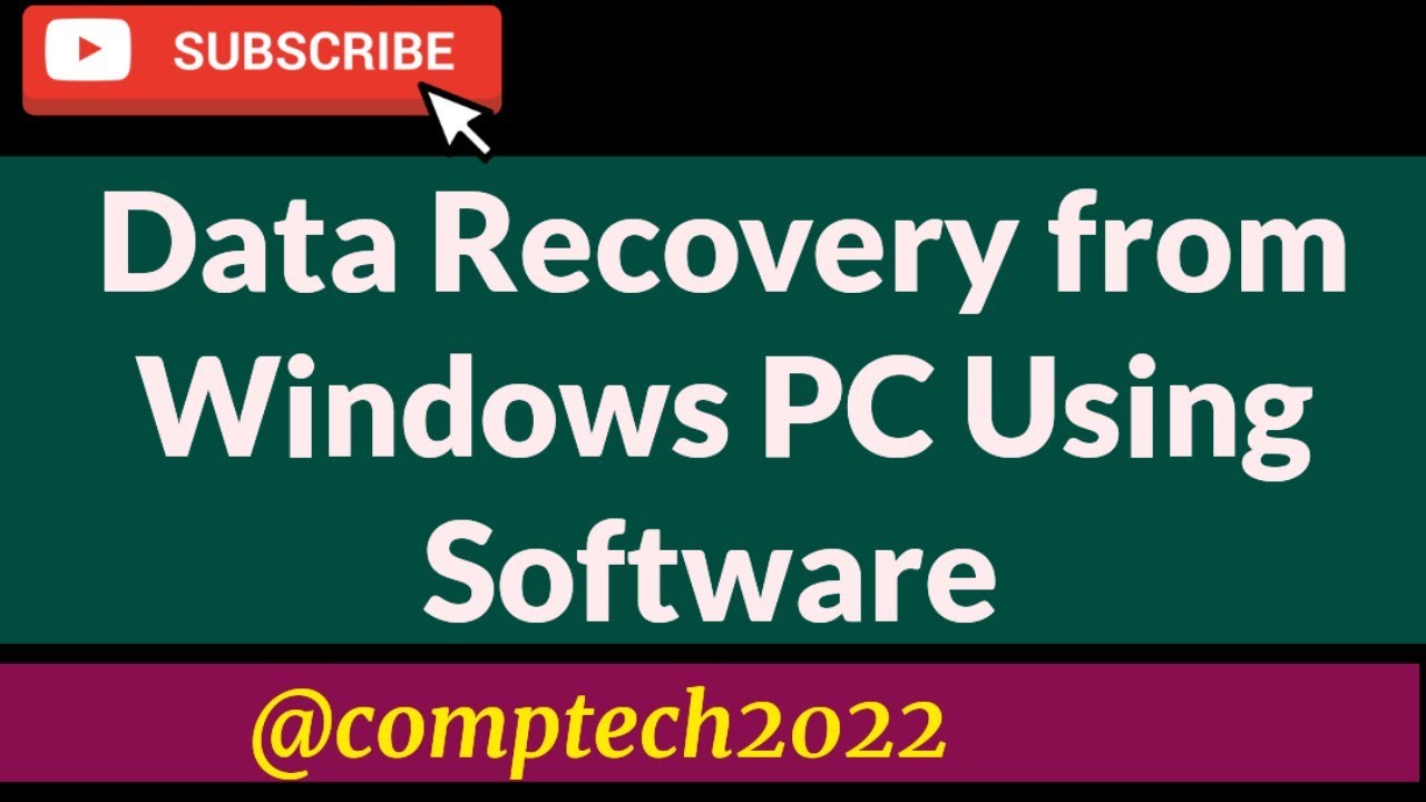 How To Recover Permanently Deleted Data from Windows PC #Data Recovery ...