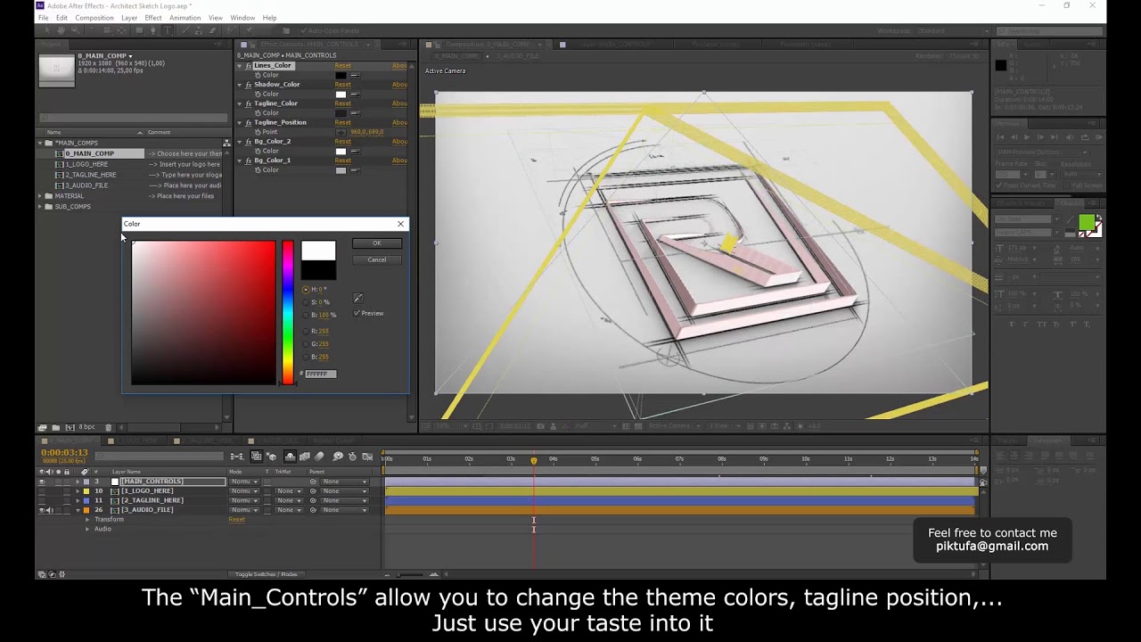 Tutorial Architect Logo Reveal (Include Project File) - YouTube