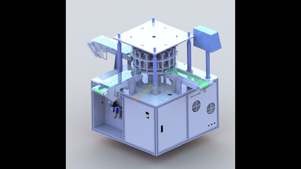 Cap Assembly Machine for two parts cap - YouTube