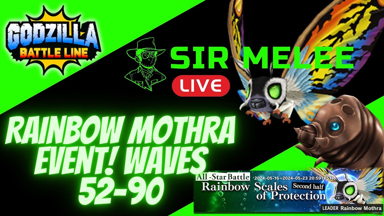 BEATING THE ENTIRE RAINBOW MOTHRA EVENT IN GODZILLA BATTLE LINE! WAVES ...