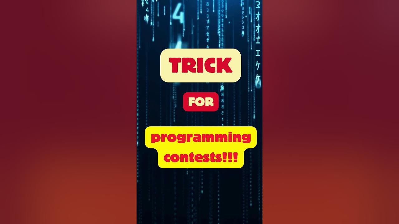 Trick For Programming Contests Leetcode Codechef Codeforces