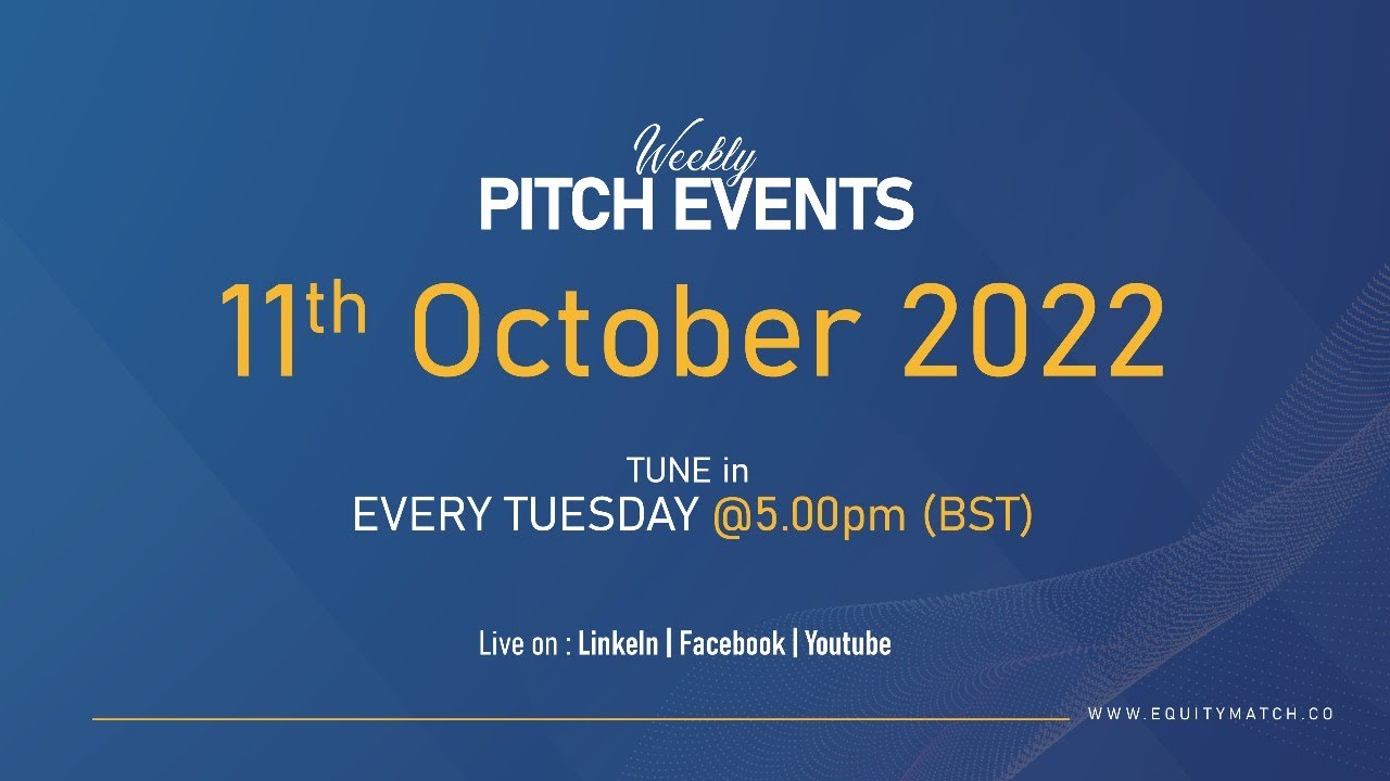 Weekly Pitch Event - 11th October, 2022 - YouTube